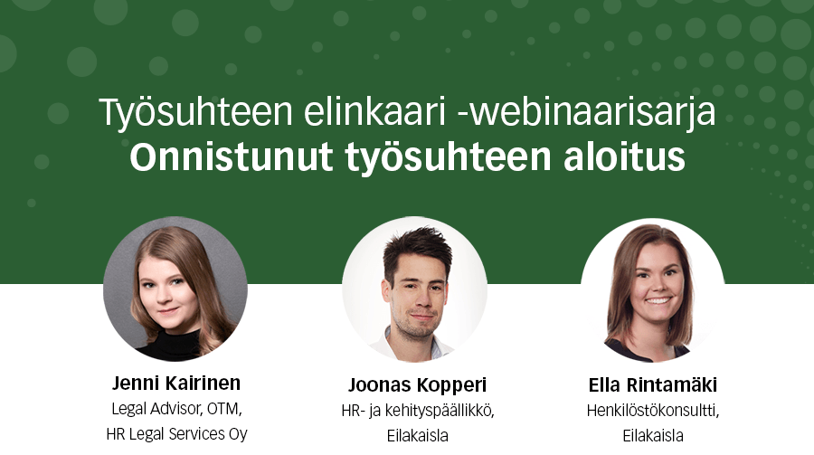Onnistunut työsuhteen aloitus -webinaari | Eilakaisla